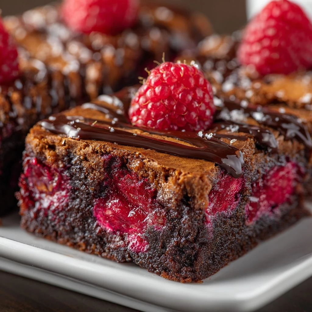 Decadent Raspberry Swirl Brownies